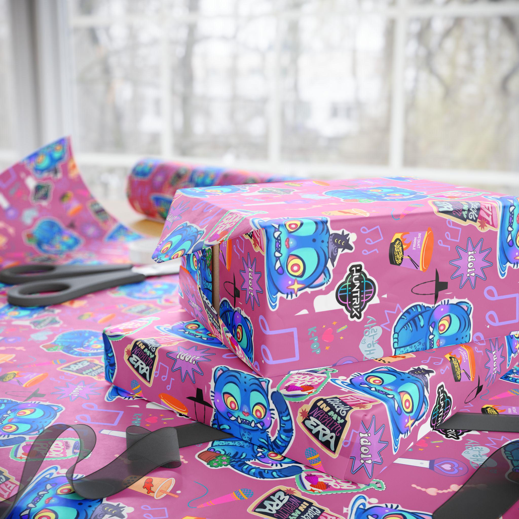 Kpop Demon Hunters | Derpy Tiger | Huntrix | Vibrant Wrapping Paper fo ...