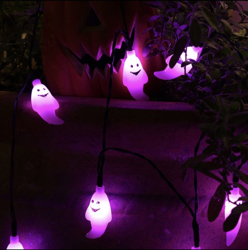 Halloween Ghost Solar LED Lights On String – SimpleKool